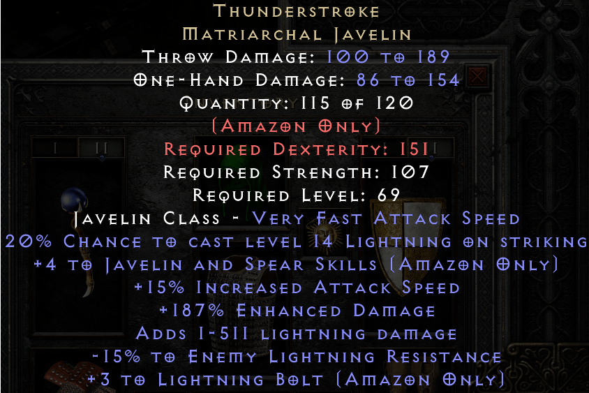 Javazon - Lightning Fury Amazon Build Guide - D2R 2.8