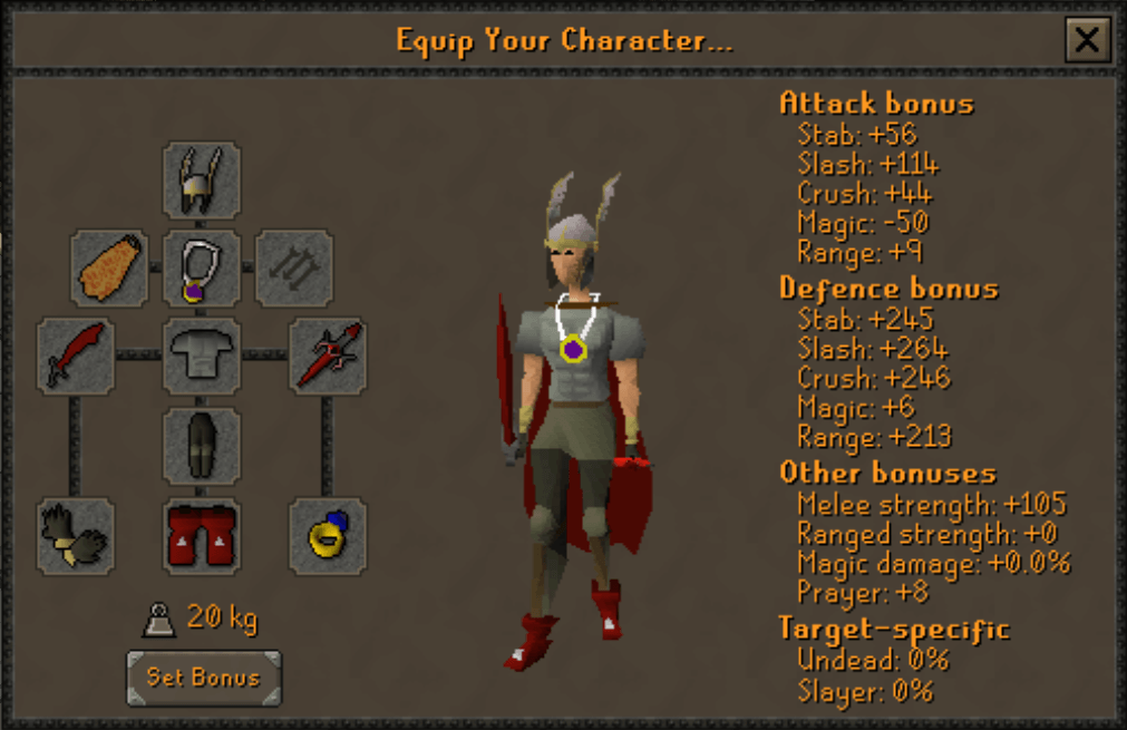 OSRS Med Level PVP Build