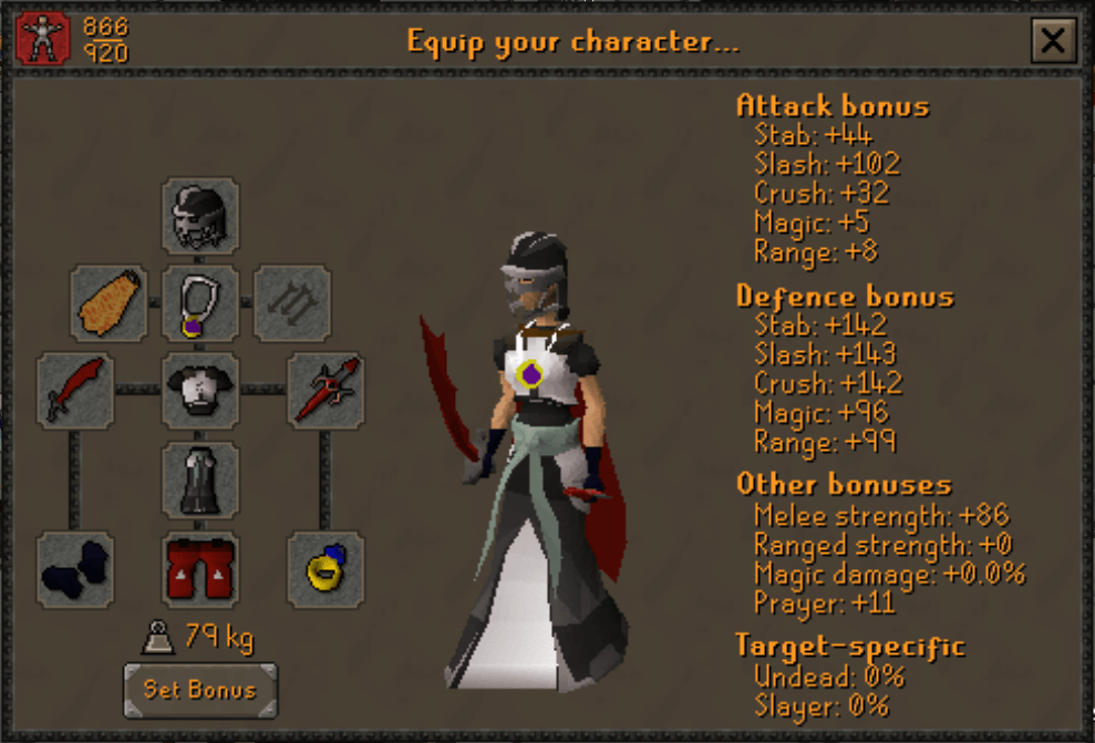 OSRS Med Level PVP Build