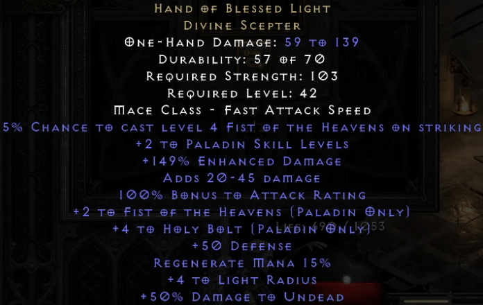 Fist of Heavens FOH Paladin Build Guide D2R 2.8