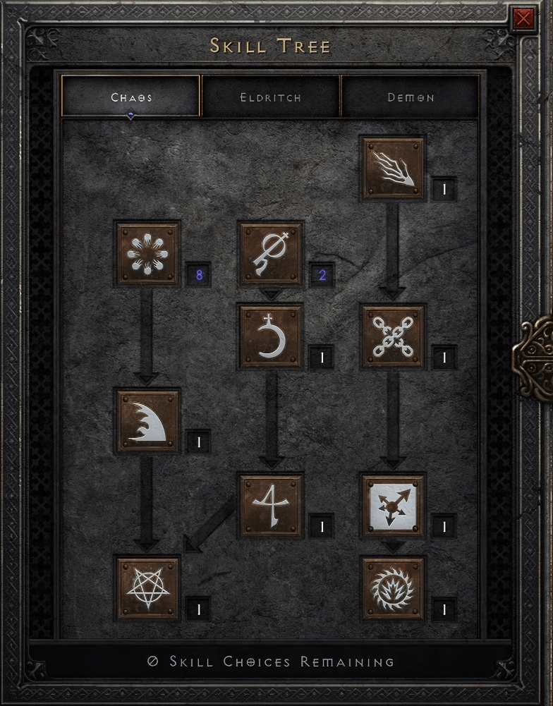 D2R Warlock Skill Trees | Chaos, Demon & Eldritch Guide